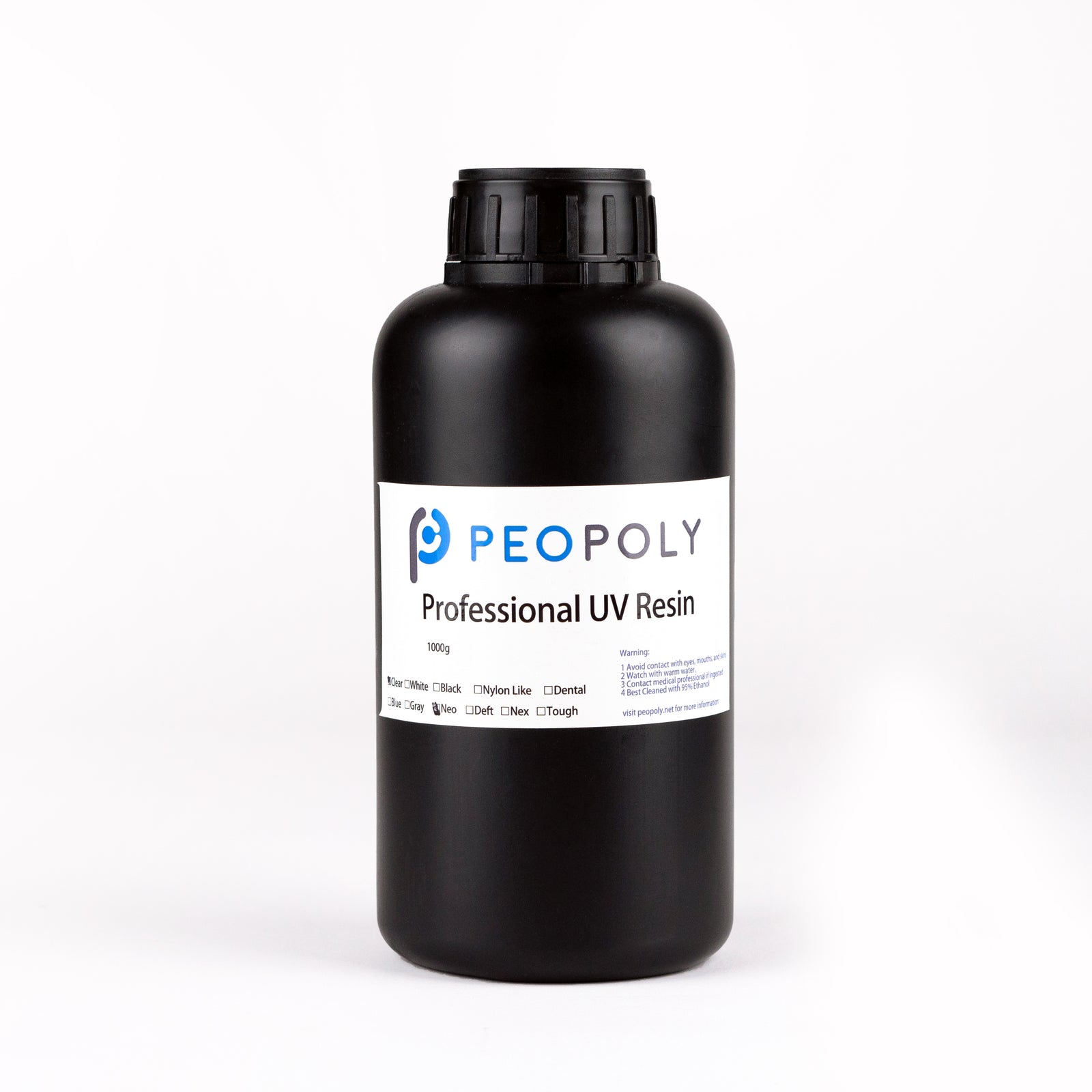 Peopoly Neo Resin (1kg) - Washable Resin Ideal for Large-Volume LCD ...