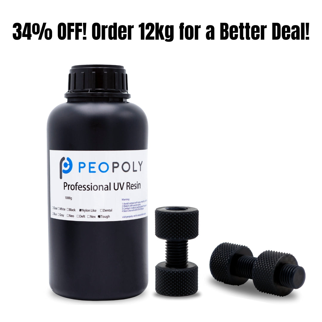 Peopoly Nylon-Like Tough Resin (1kg) - Ideal for Strong, Flexible ...
